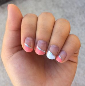 Diagonal French Nails Bring A Cool New Slant To A Classic Manicure | BEAUTY