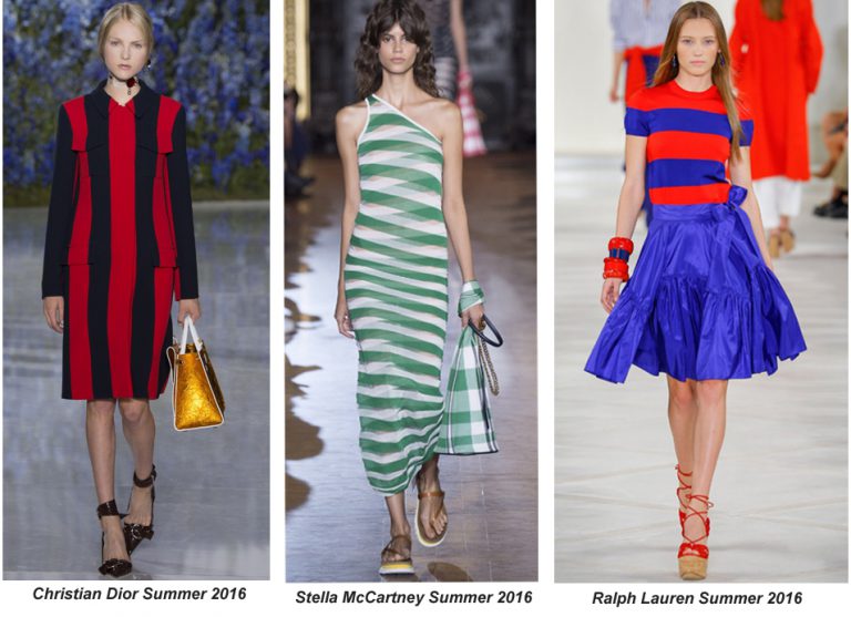 Sophisticated Striped Dresses And Skirts Are A Sensation On The Runways ...